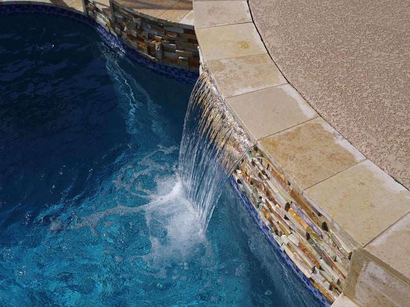 Shasta Pools Design Water Feature: Sheer Descent Waterfalls - Shasta Pools