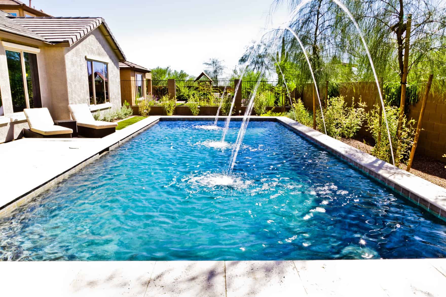 Modern Swimming Pool Water Features